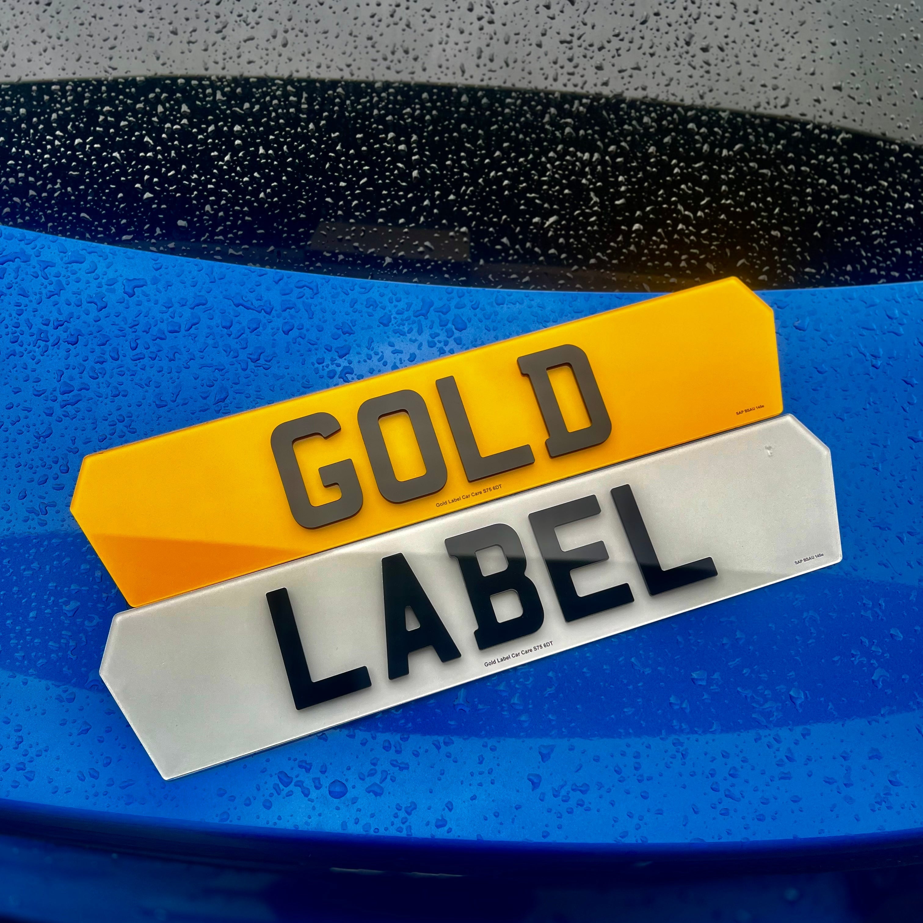 Show Registration Plates Standard Custom - Gold Label Car Care and ...